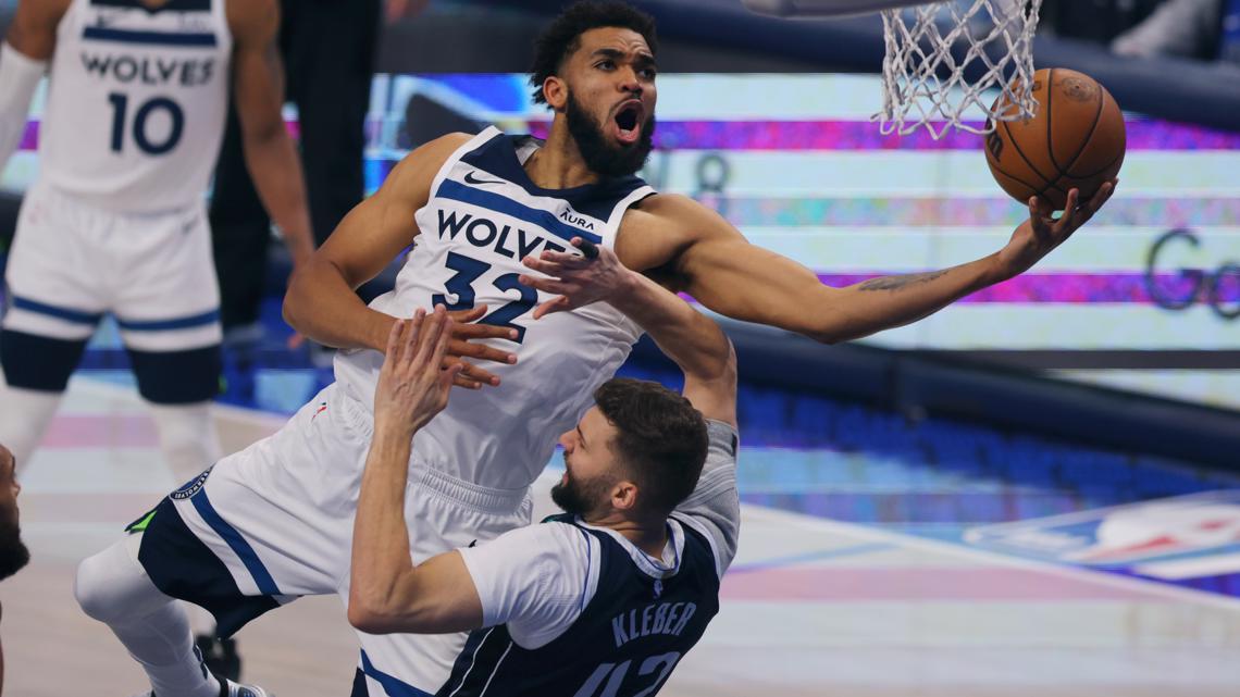 Towns, Edwards lift Wolves over Mavs 105-100 to avoid sweep | kare11.com