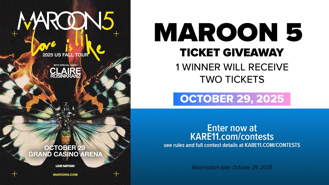 CONTEST: Win tickets to see Maroon 5 at Grand Casino Arena | kare11.com