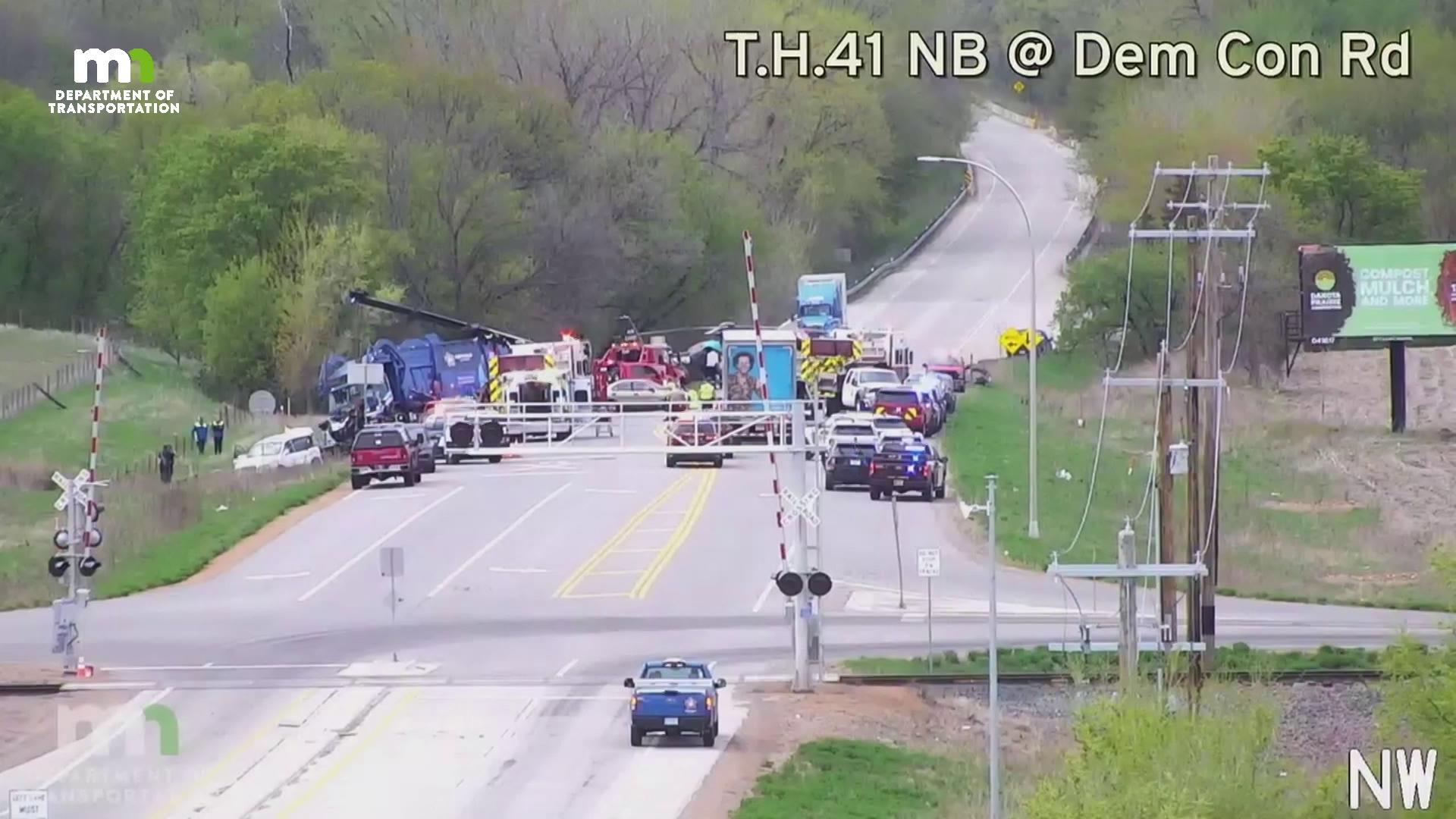 Highway 41 shut down in Chaska because of crash | kare11.com