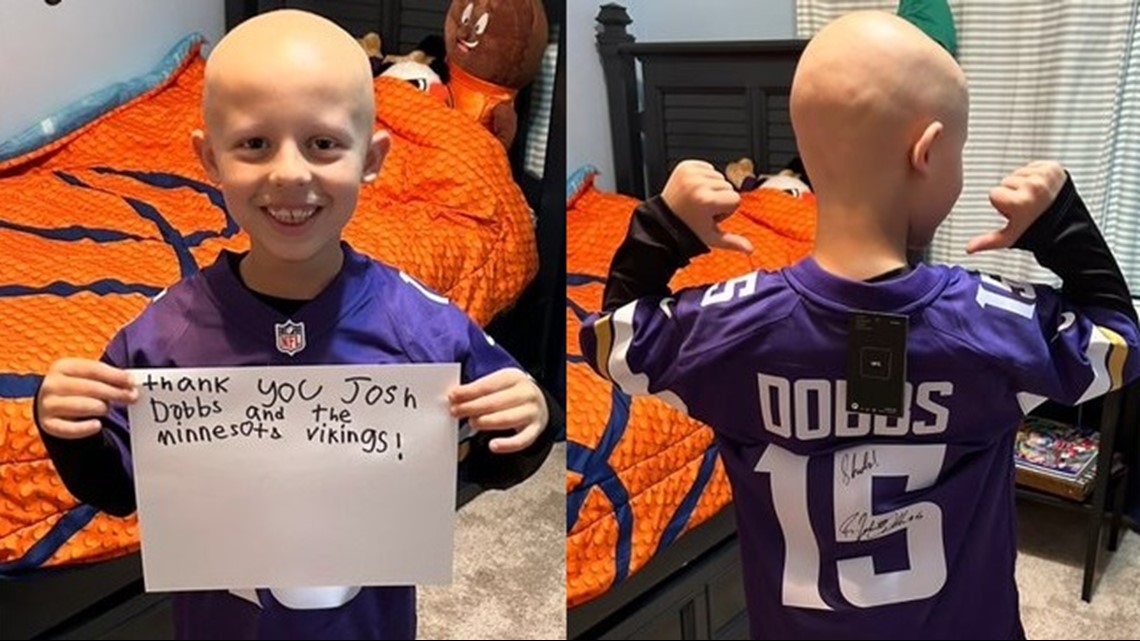 Joshua Dobbs sends signed jersey to fan with alopecia | kare11.com