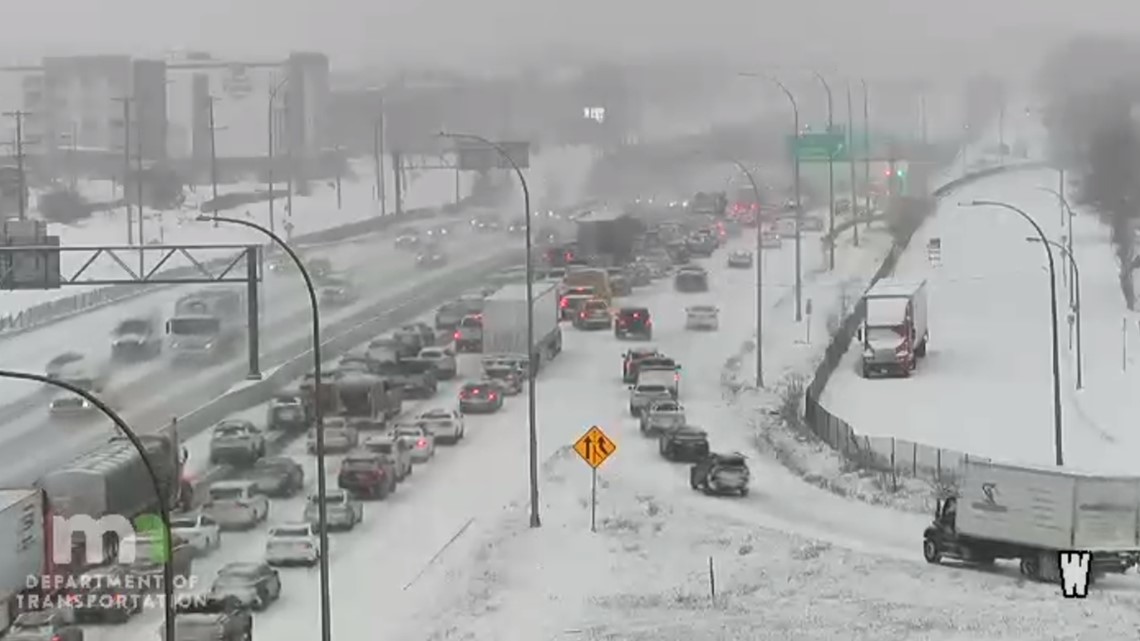 Snowy commute leads to crashes, spinouts morning | kare11.com