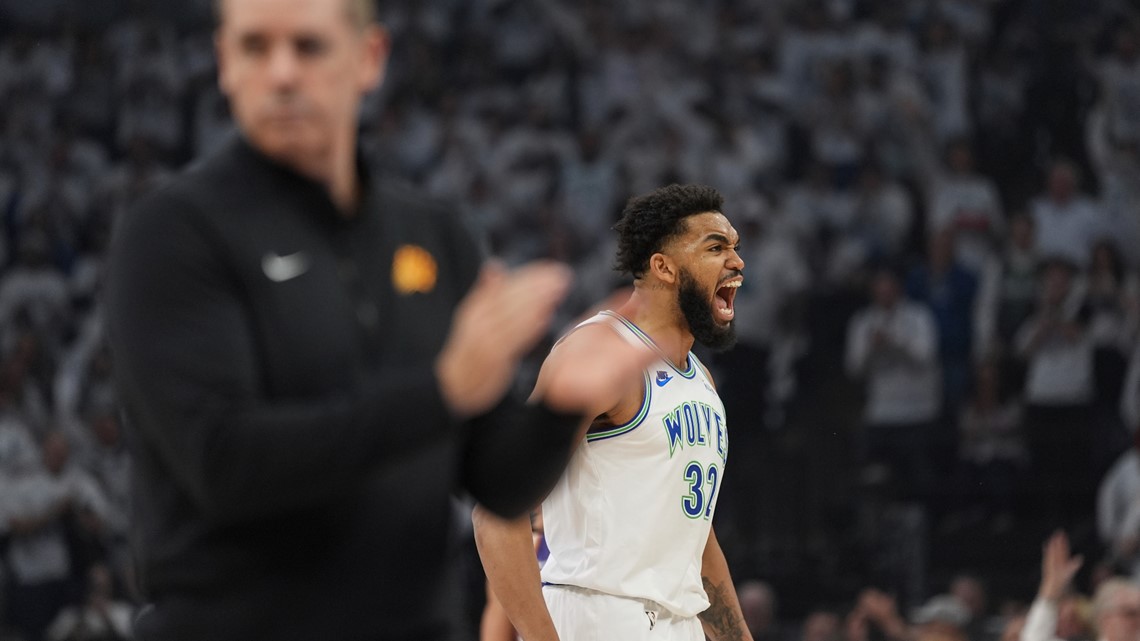 Towns' second-half surge helps lift Wolves to 2-0 series lead | kare11.com