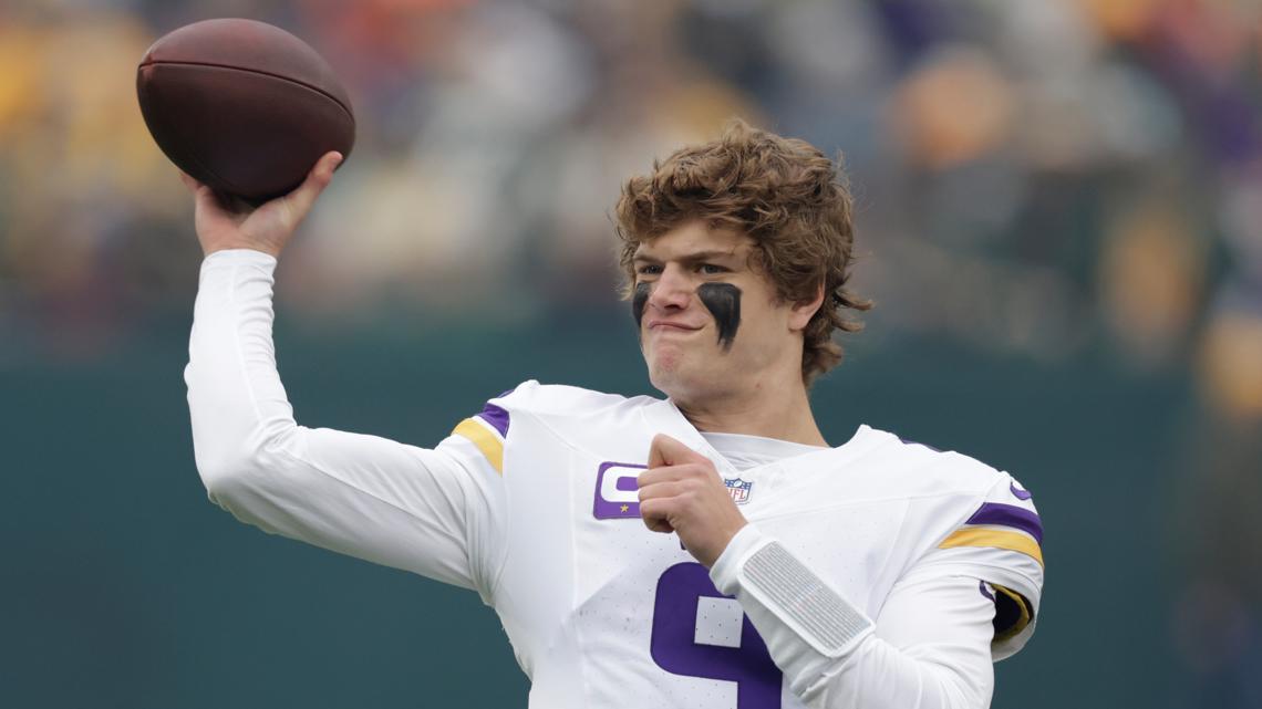 Vikings QB J.J. McCarthy limited in practice Wednesday; status for ...