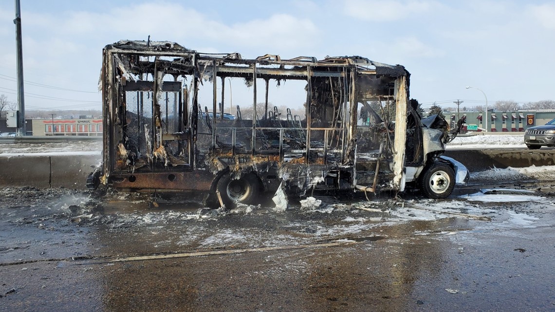 Minor injuries in fiery crash involving Metro Transit bus | kare11.com
