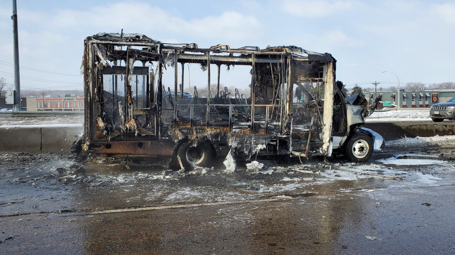 Minor injuries in fiery crash involving Metro Transit bus | kare11.com