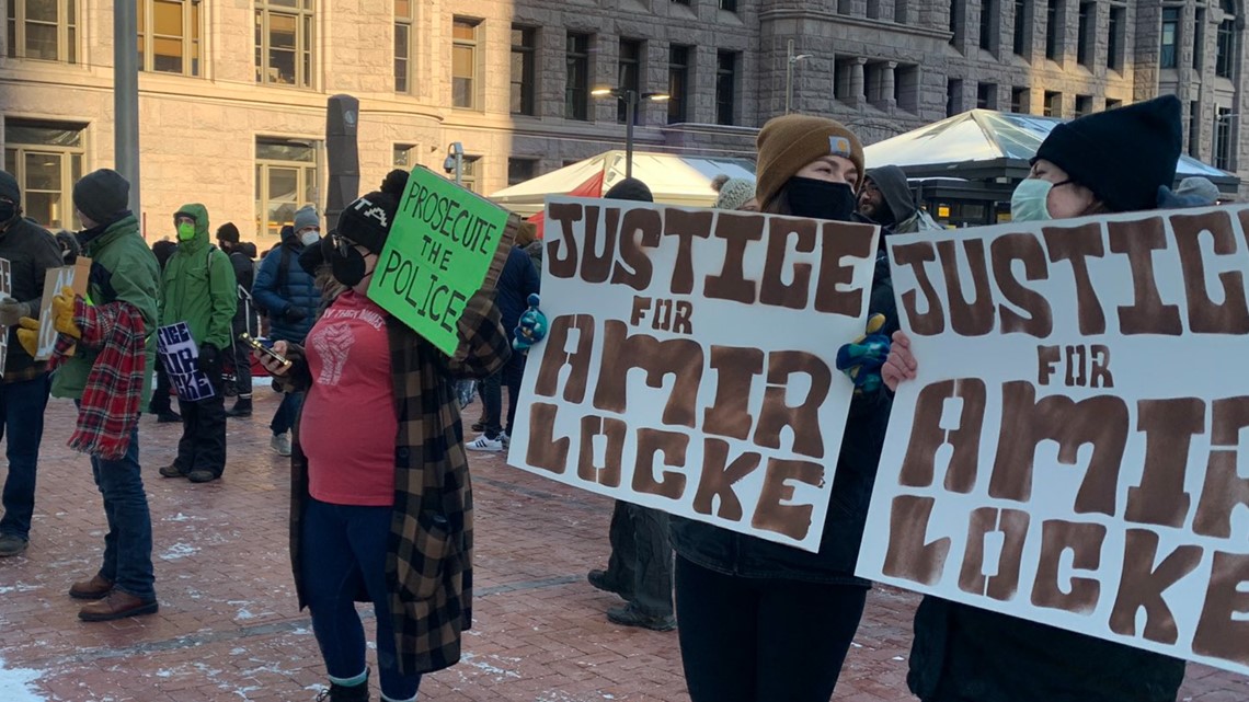 Protest over Amir Locke's death held in downtown Minneapolis | kare11.com