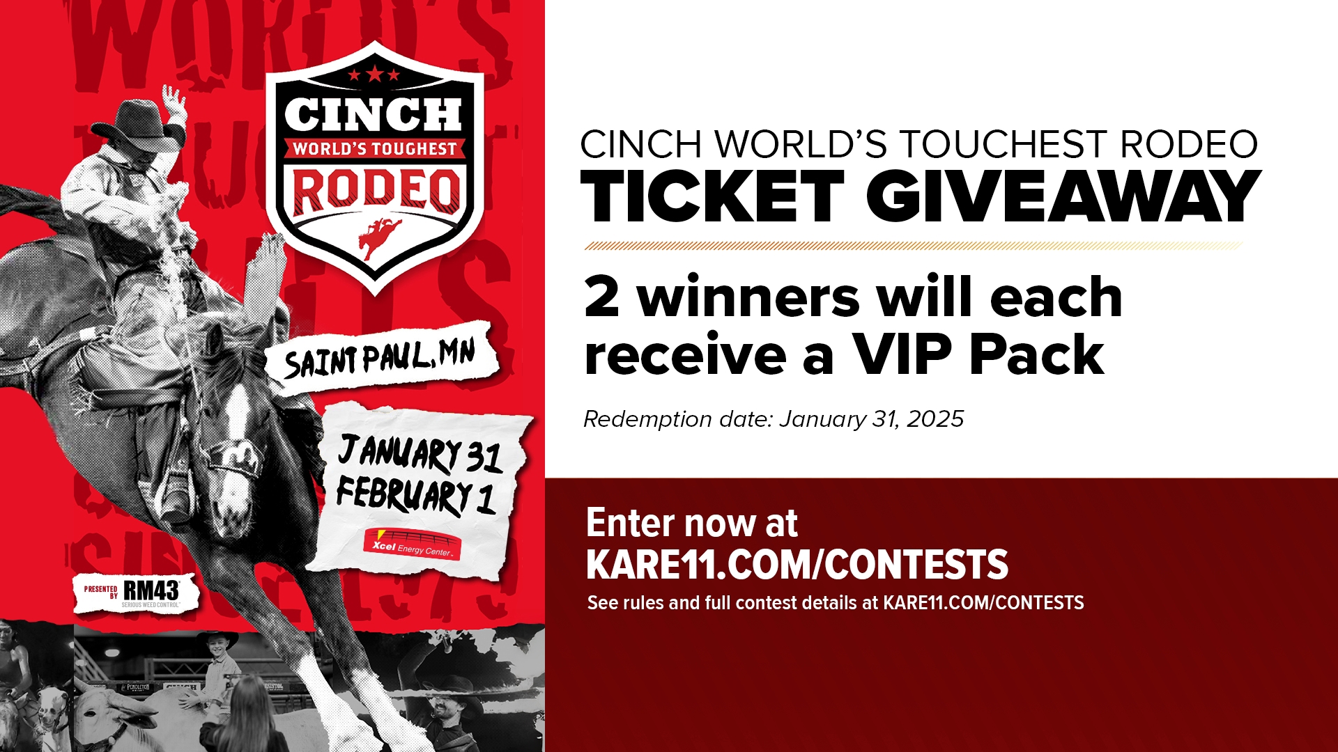 CONTEST: Win tickets to Cinch World's Toughest Rodeo | kare11.com