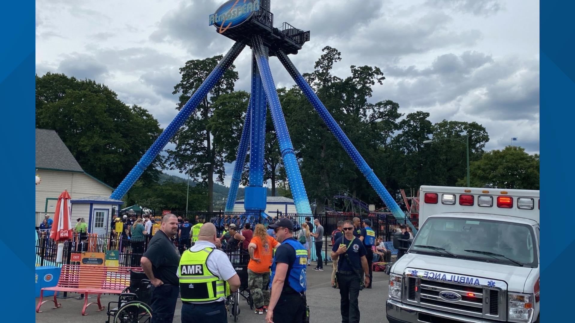 Portland Oaks Park ride malfunction leaves 28 stuck upside down ...
