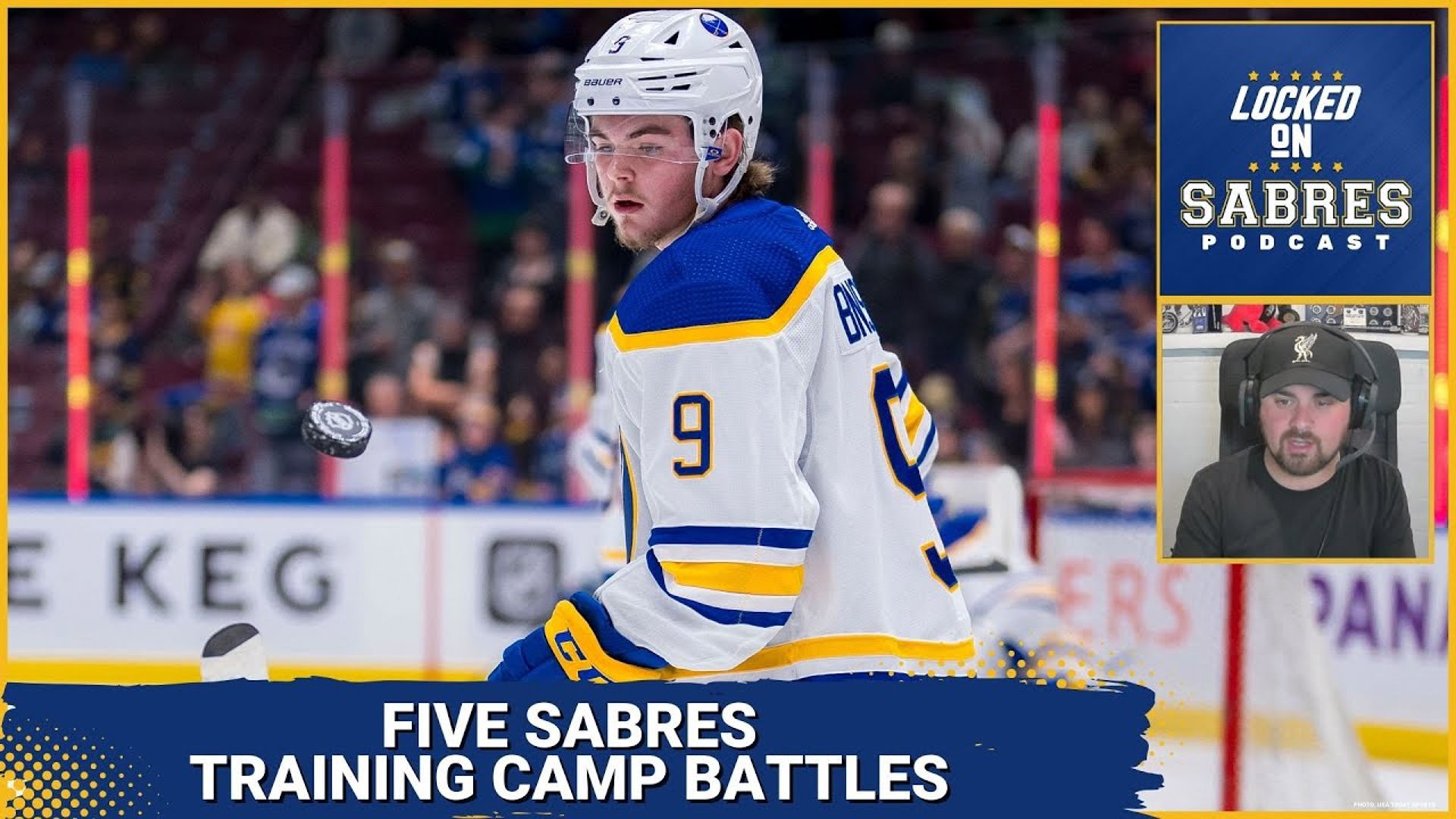 Top five Sabres training camp battles featuring Zach Benson, Devon Levi ...