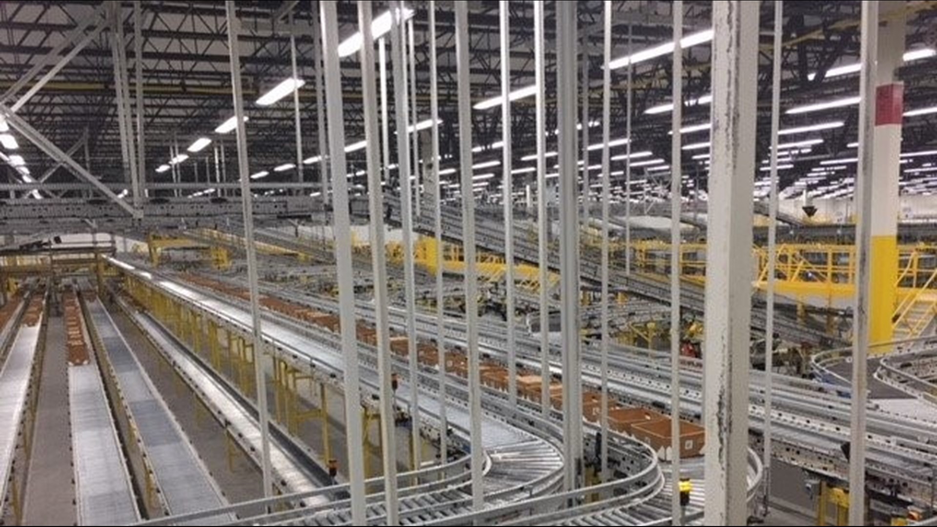 First look inside construction of Amazon's new fulfillment center in ...