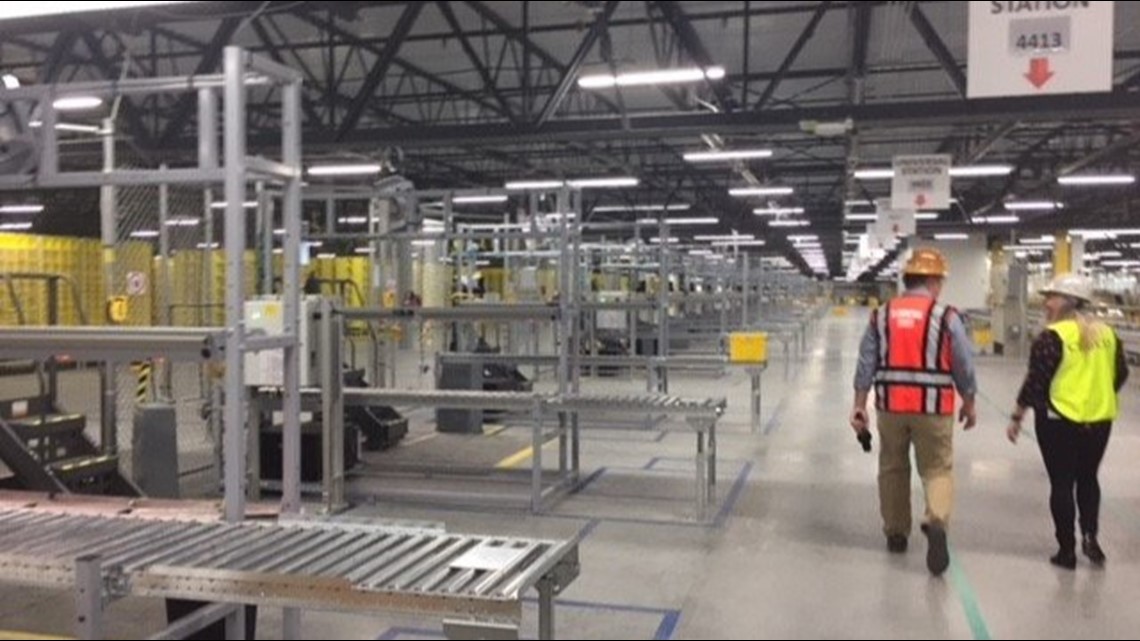 First look inside construction of Amazon's new fulfillment center in ...
