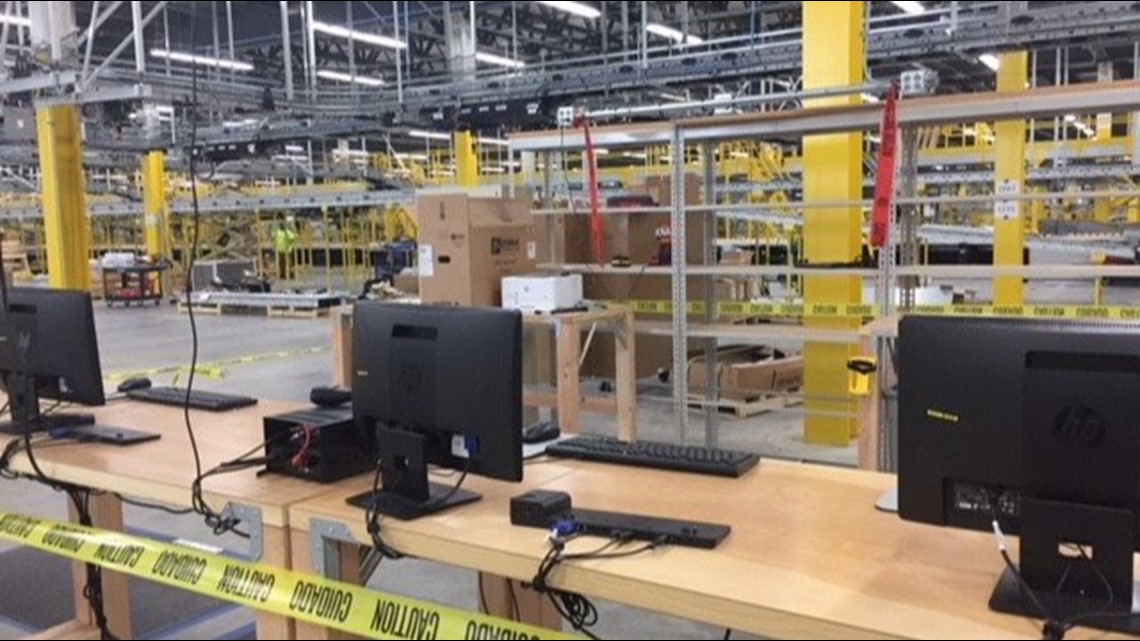 First look inside construction of Amazon's new fulfillment center in ...