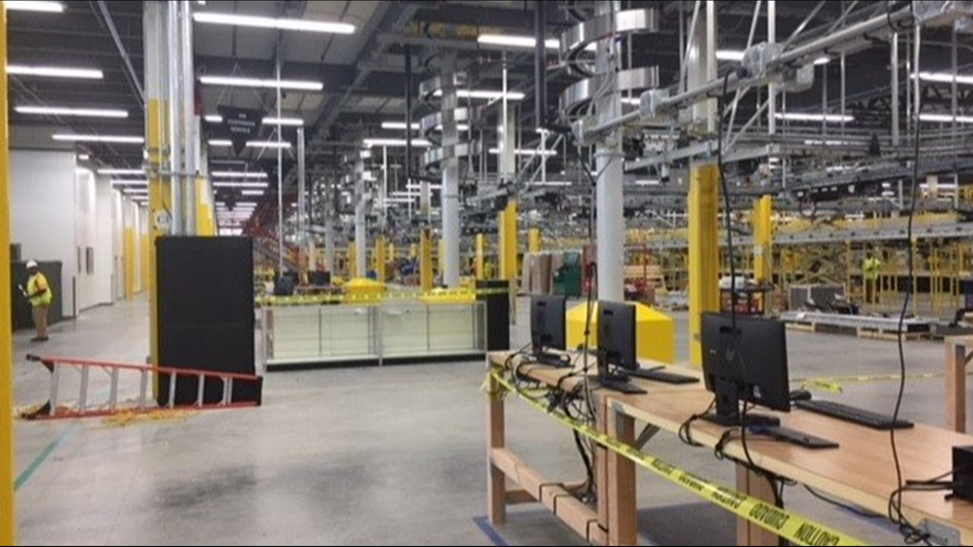 First look inside construction of Amazon's new fulfillment center in ...