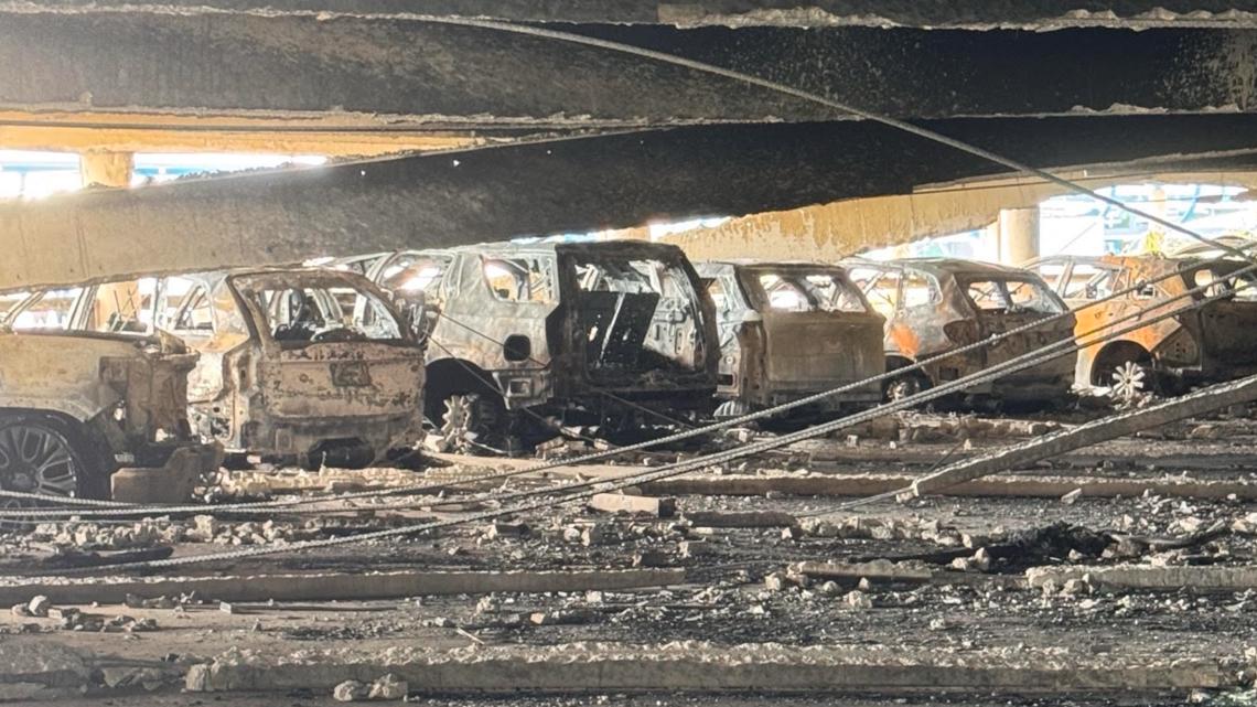 JAX passengers get first look at cars after parking garage fire | kare11.com