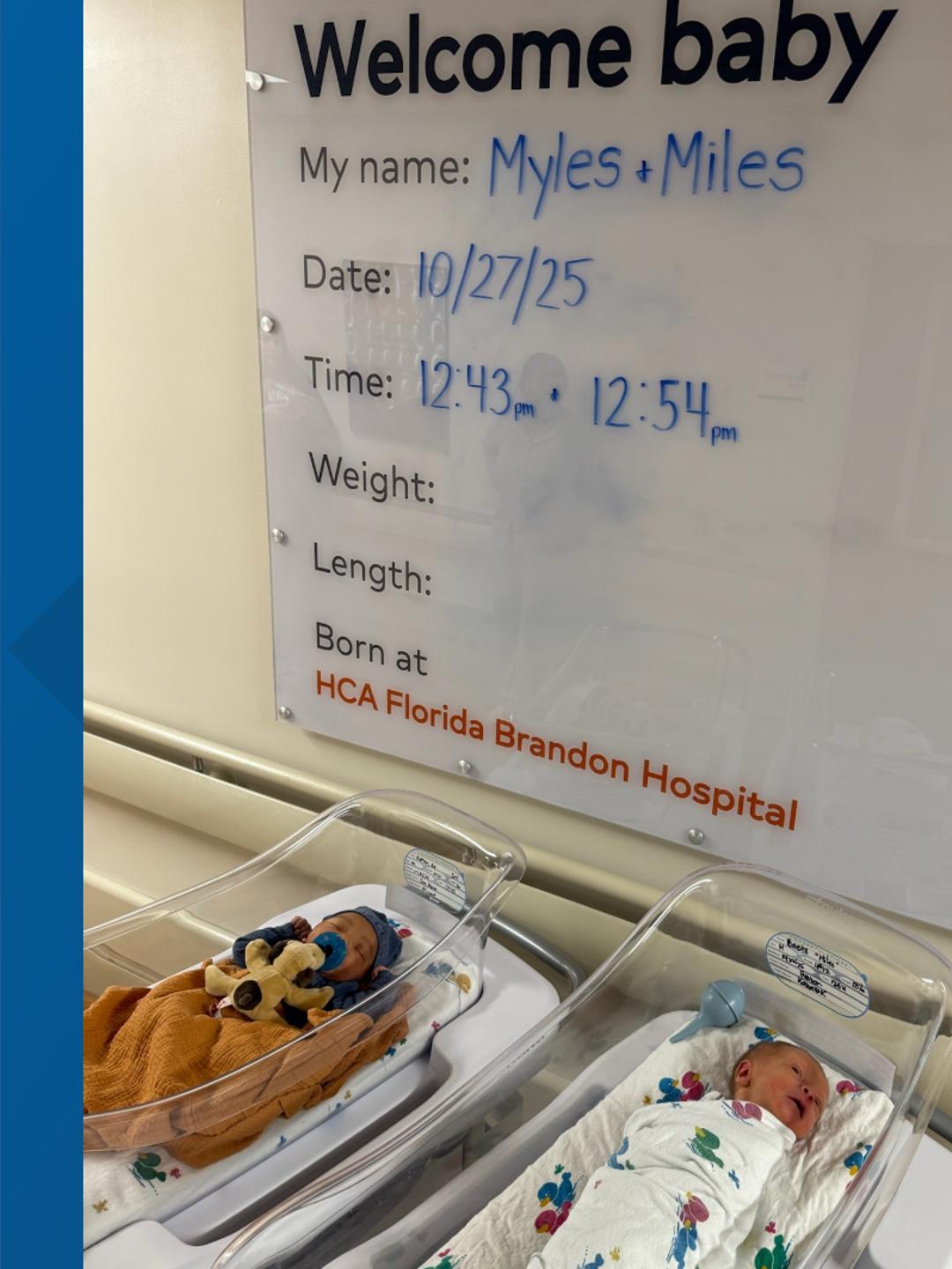 Two baby boys with same name born minutes apart at same hospital ...